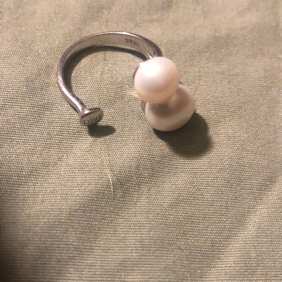 Dior | Jewelry | Christian Dior Silver Pearl Ring | Poshmark